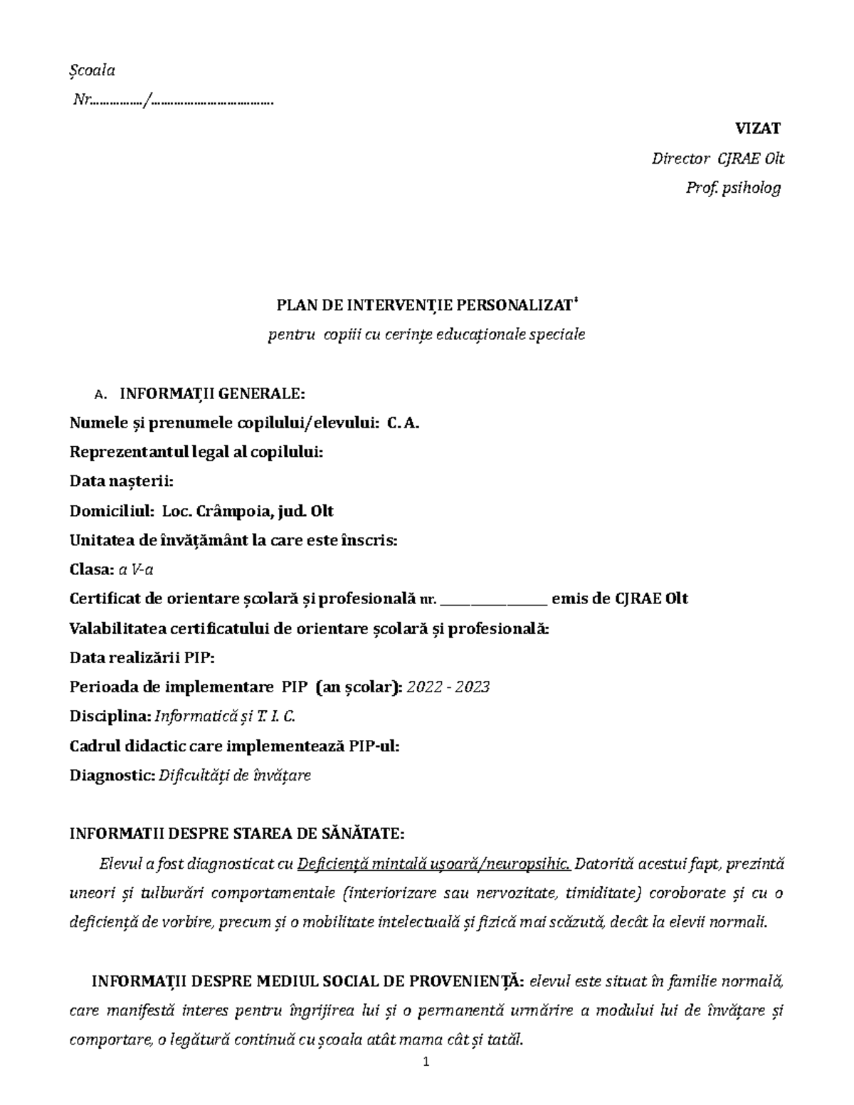 PIP info V - PIP - Școala Nr ...