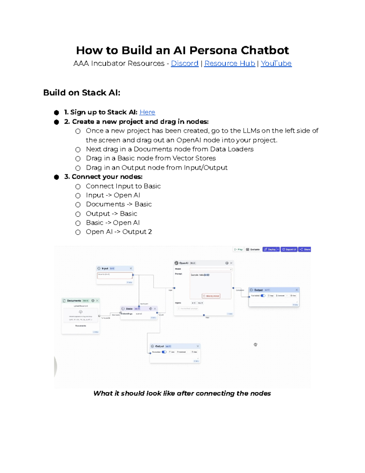How to Build an AI Persona Chatbot - Sign up to Stack AI: Here 2 ...