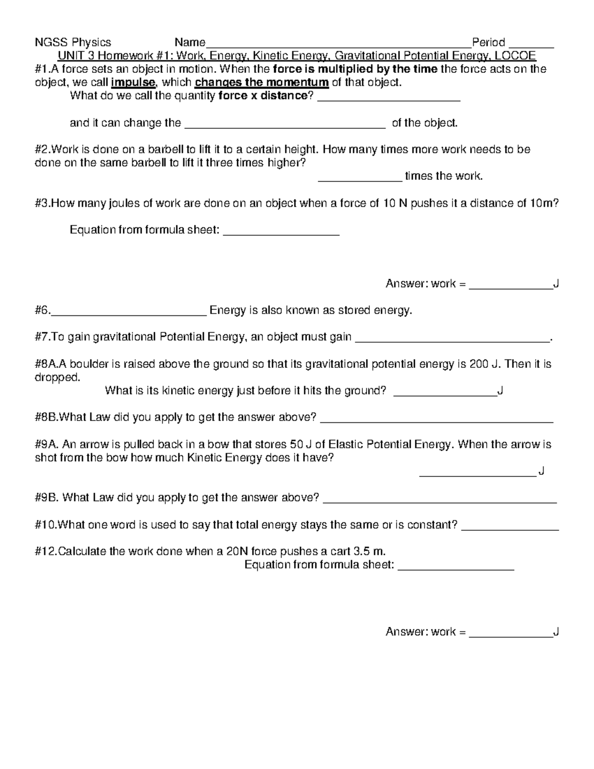 Reed Physics U3H1 - NGSS Physics Name ...