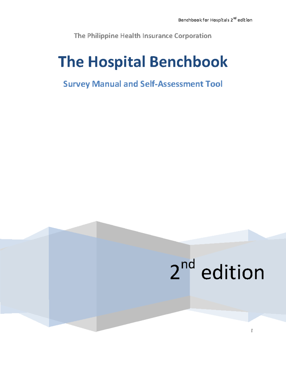 Benchbook Survey Manual - i The Philippine Health Insurance Corporation ...