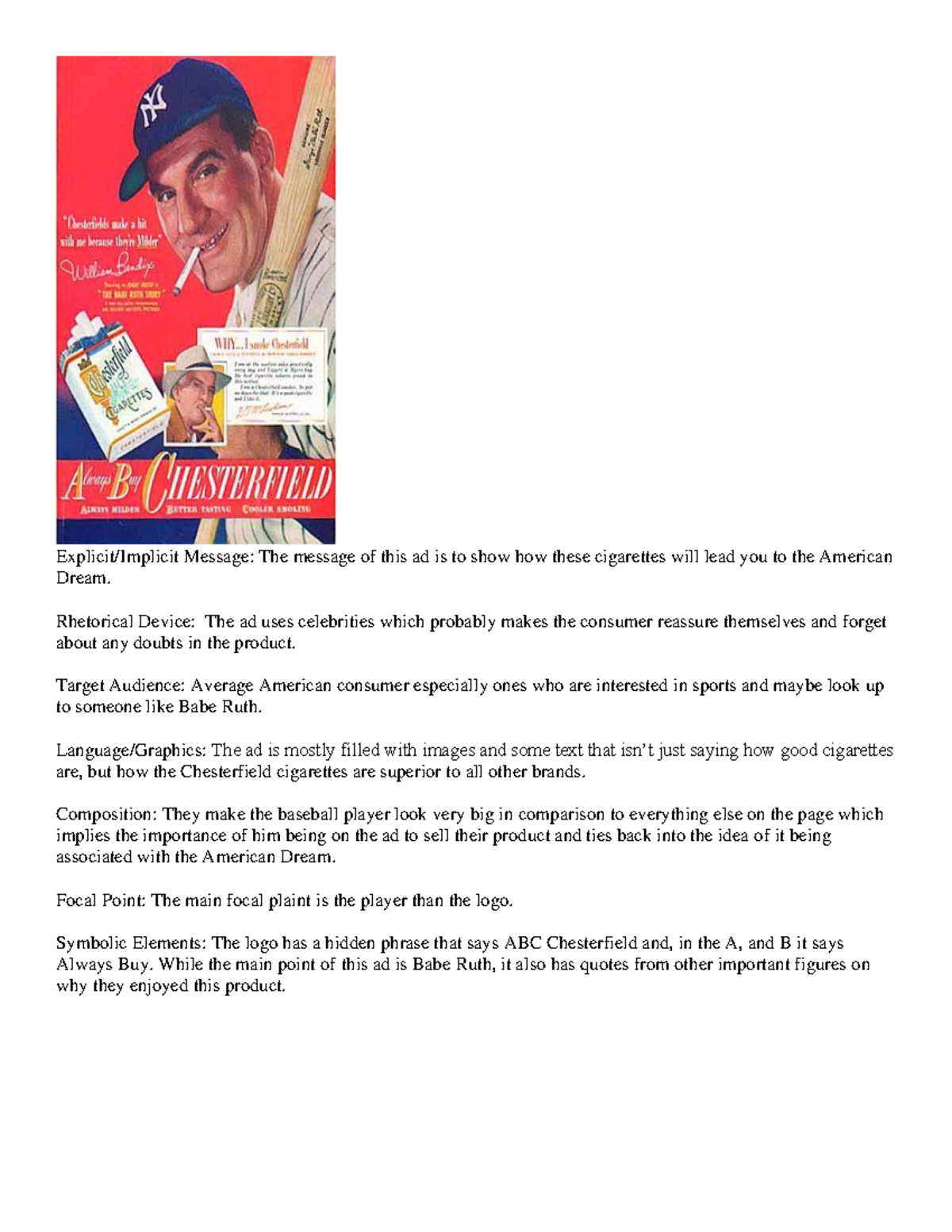 Ad Analysis 2 - It was feakad - Explicit/Implicit Message: The message ...