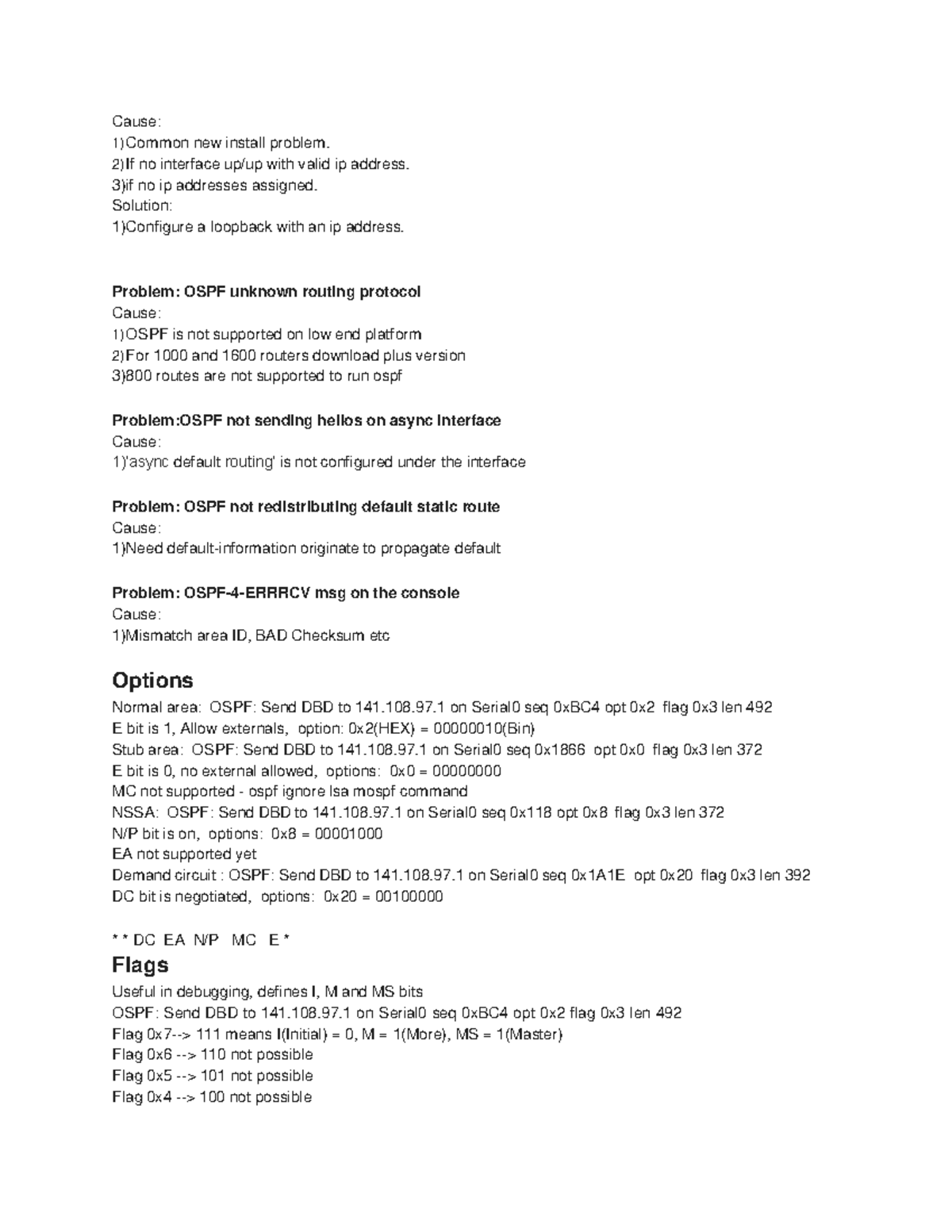 Networking Protocols 3 Cause Common New Install Problem If No Interface Upup With Valid Ip