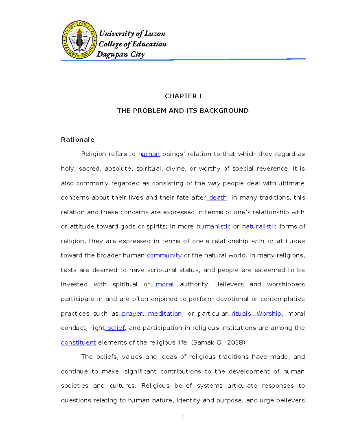 Action- Research-1 - College of Education Dagupan City CHAPTER I THE ...