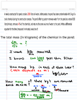Intro to statistics outline what is a differential equation, types of ...
