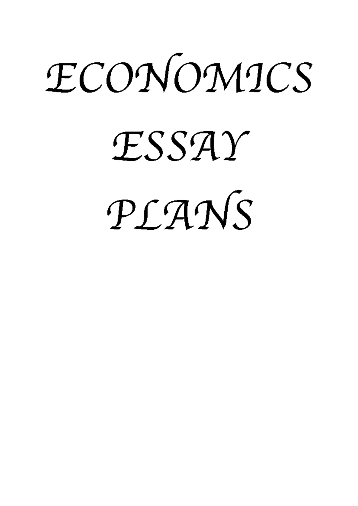Economics Essay plans - asda - ECONOMICS ESSAY PLANS External Stability ...