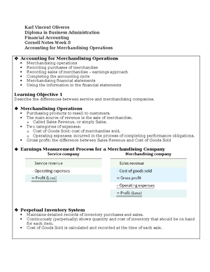 Cornell Notes #4 (Completion of the Accounting Cycle ) - Karl Vincent ...