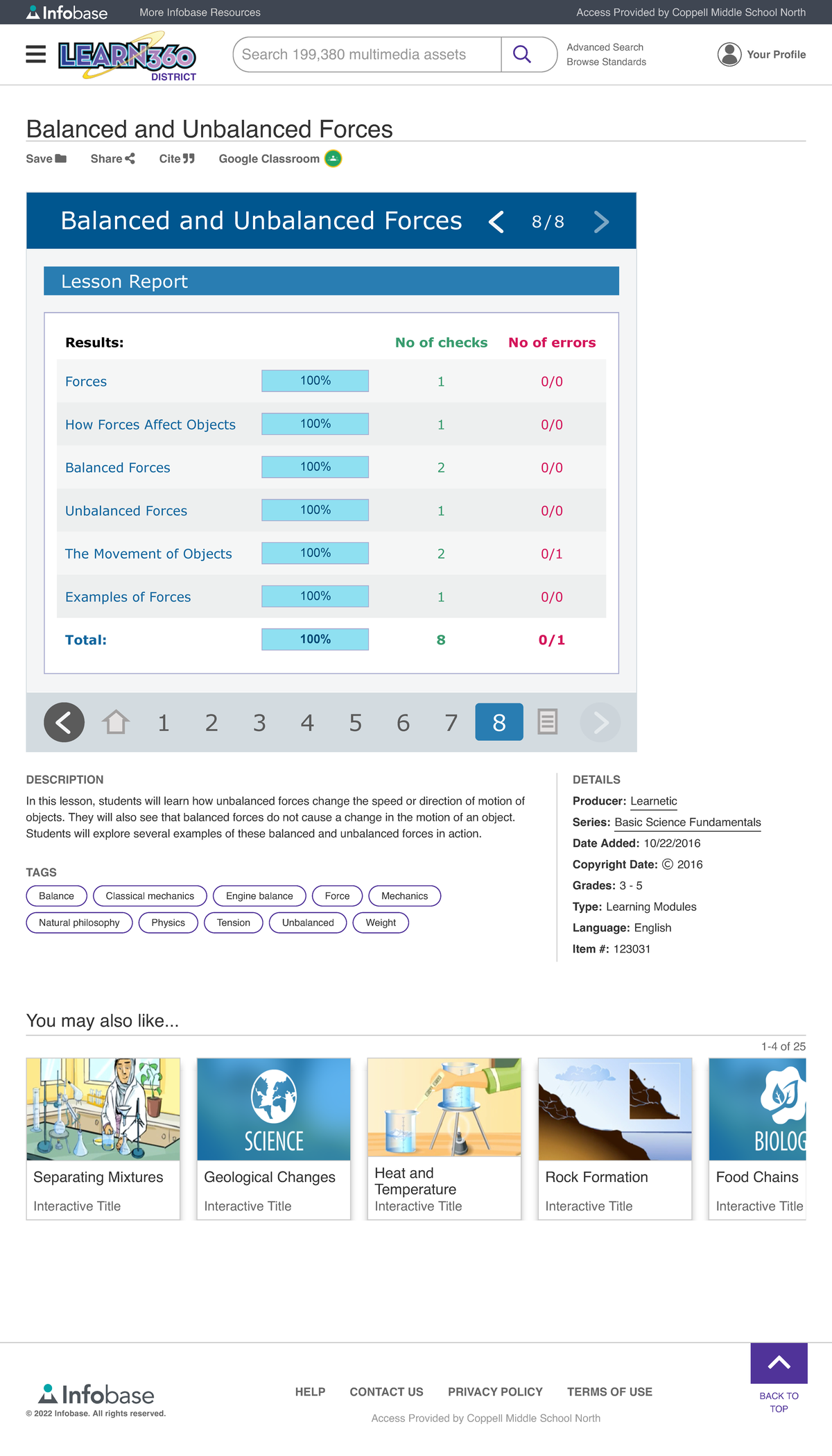 Balanced and Unbalanced Forces - Interactive - Learn 360 - Balanced and ...