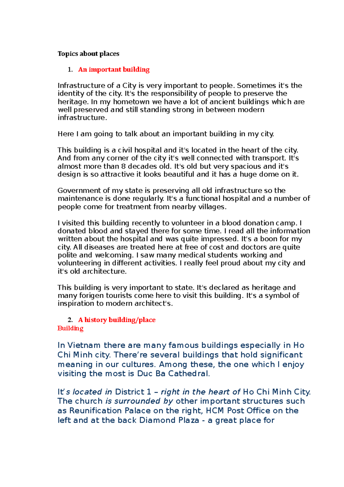 Topics about places - tiếng anh chuyên ngành - Topics about places 1 ...