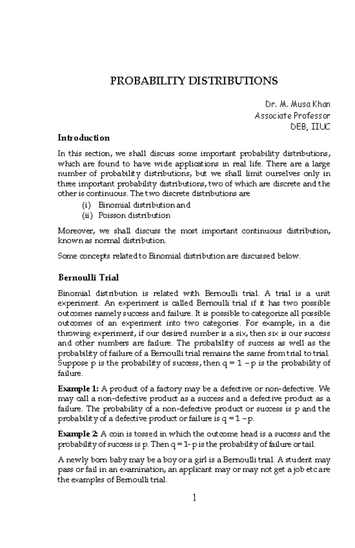 Probability Distribution for Students-converted - PROBABILITY ...