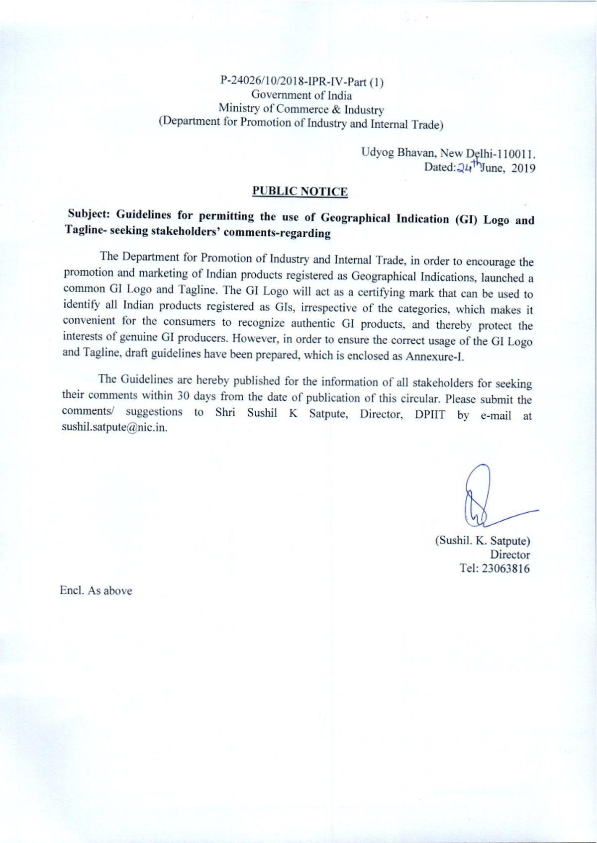 536 1 GI Guideline Finalised - Annexure-I GOVERNMENT OF INDIA Ministry ...