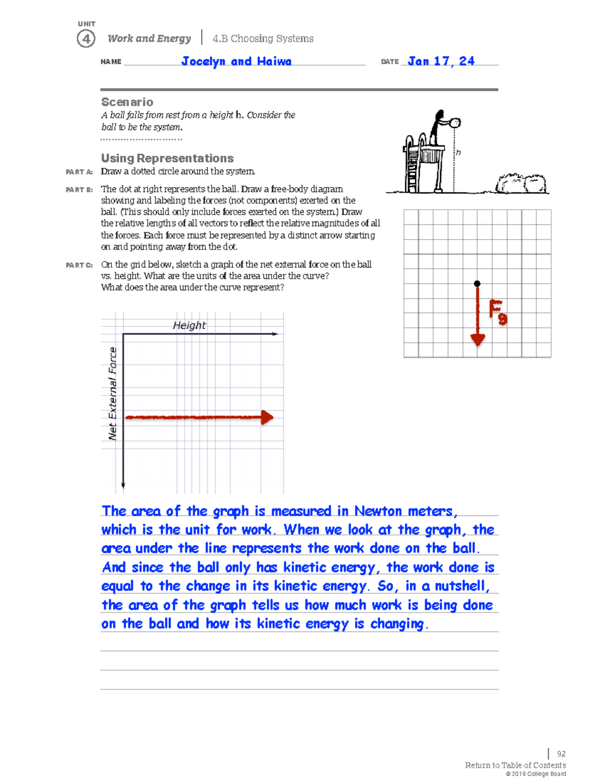 AP Workbook 4-B - N/A - | 92 UNIT 4 Work and Energy | 4 Choosing ...