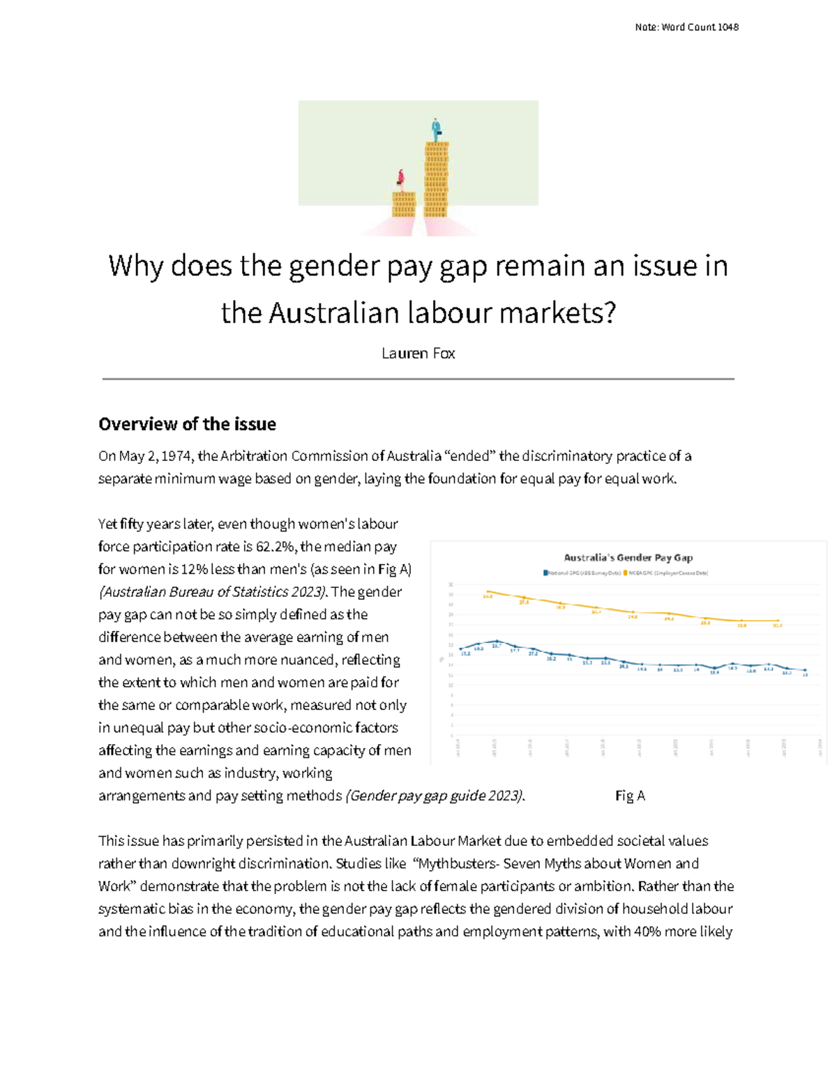 Economics LFOX - Why does the gender pay gap remain an issue in the ...