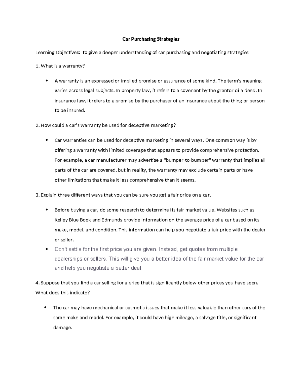 08A Car Purchasing Strategies - Car Purchasing Strategies Learning ...