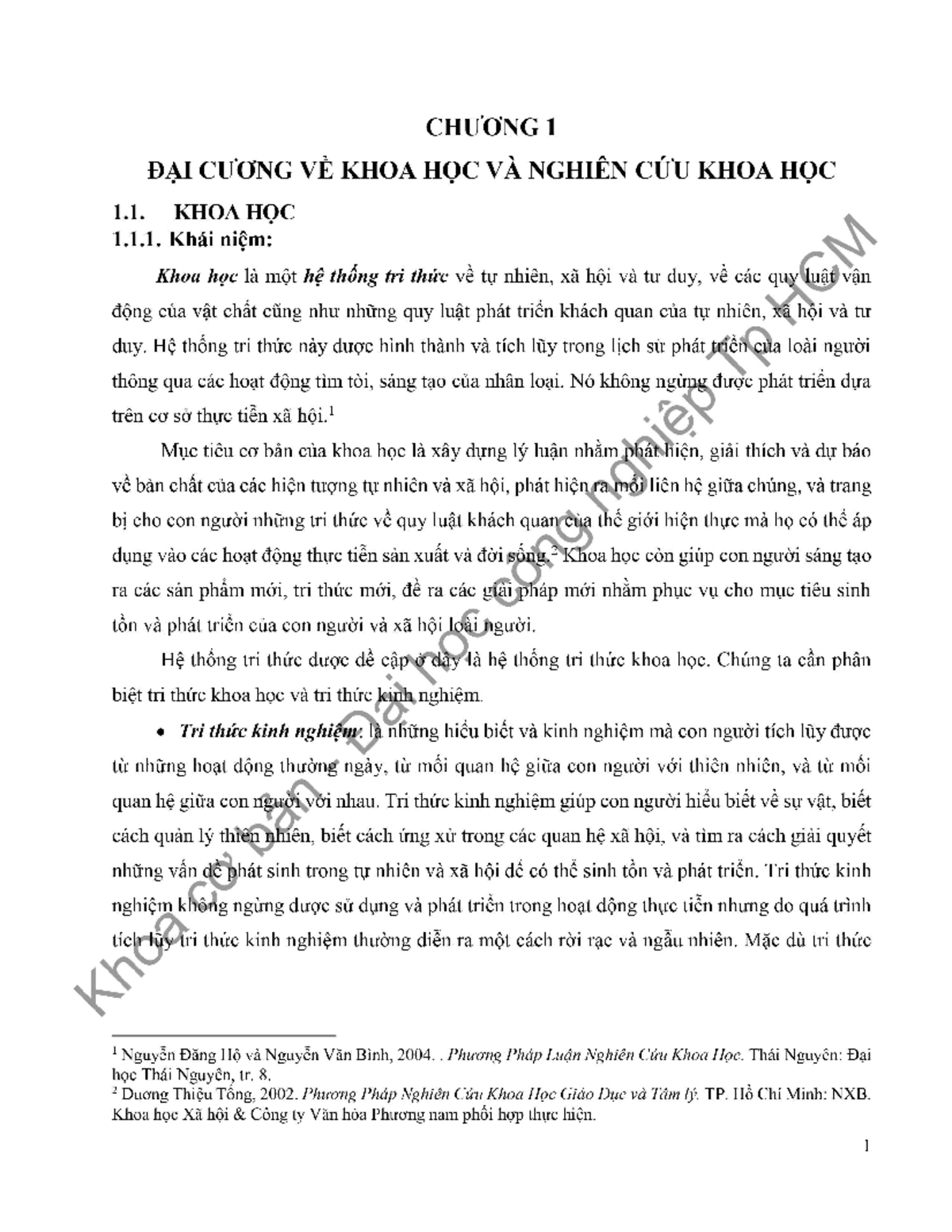 Chương 1 Phương phap luan nghien cuu khoa học - (2021-2022) - Studocu