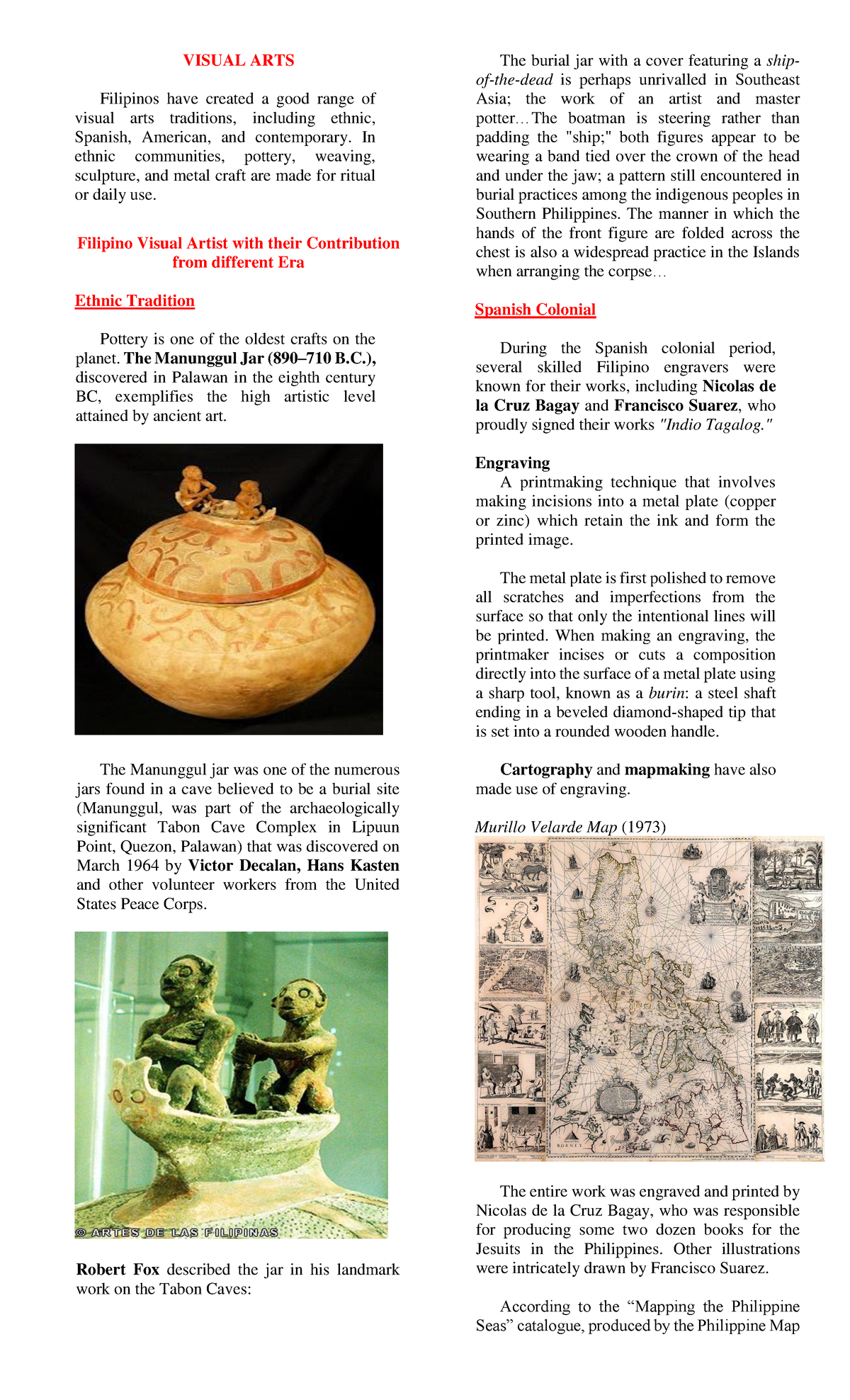 Contemporary-Arts-Lesson-2 - VISUAL ARTS Filipinos have created a good ...