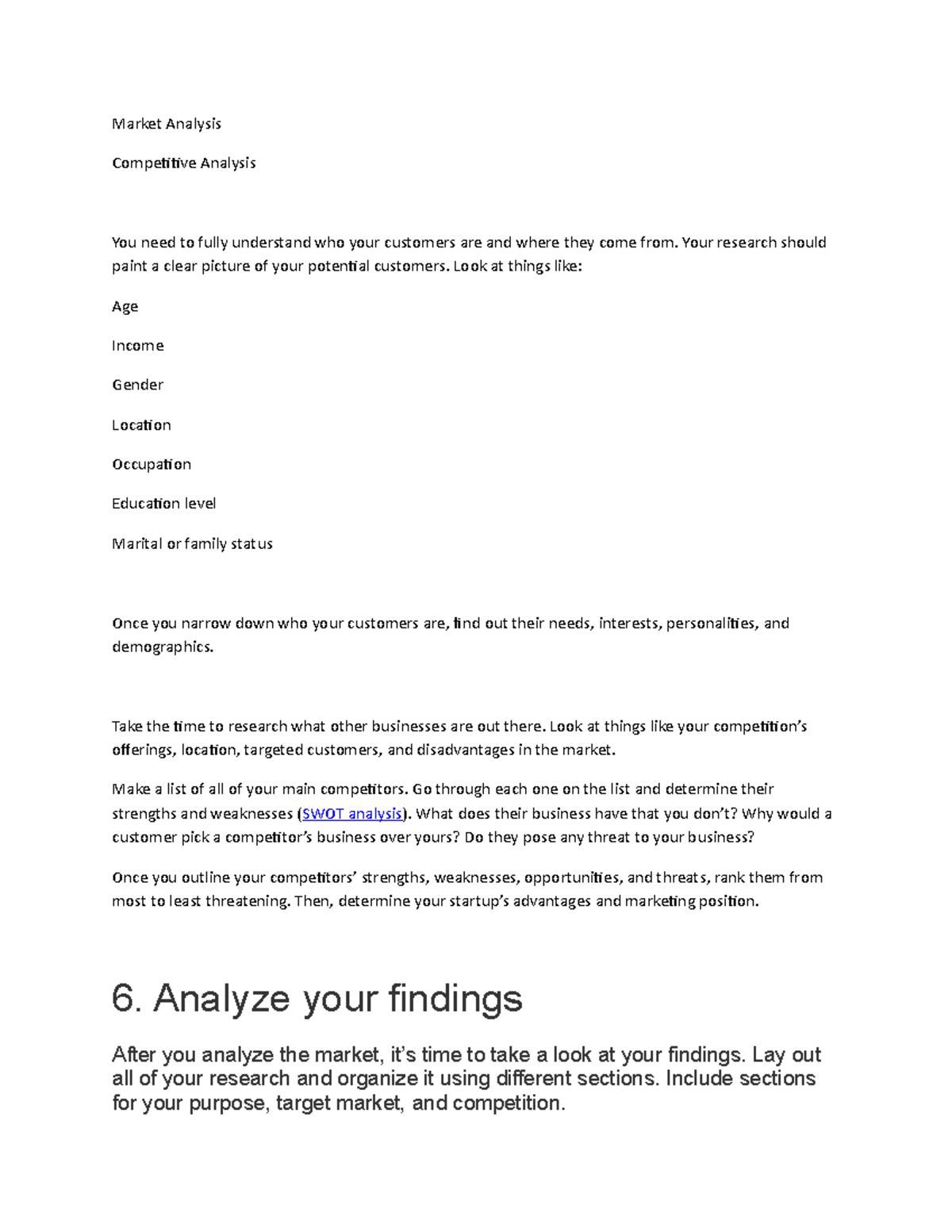 Market Analysi 1 - Lecture notes 1 - Market Analysis Compeiive Analysis ...