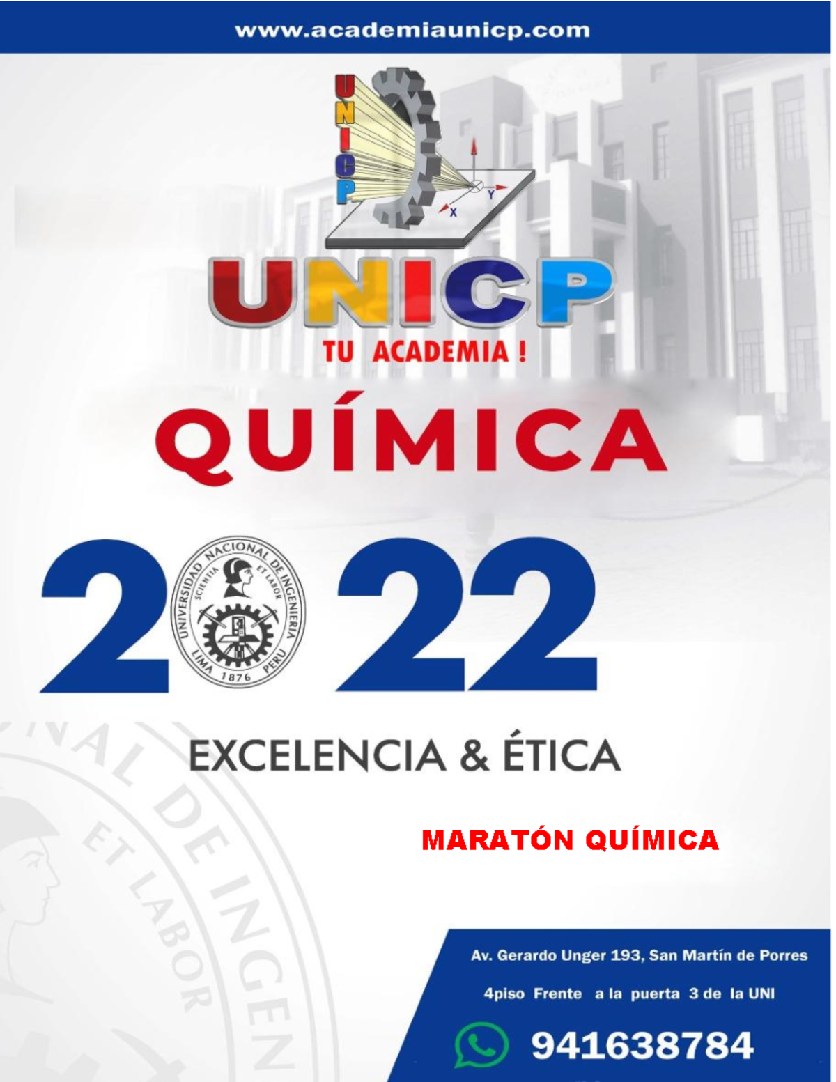 Maraton DE Quimica I-II - UNICP... TU ACADEMIA! CICLO SELECCIÓN UNI ...