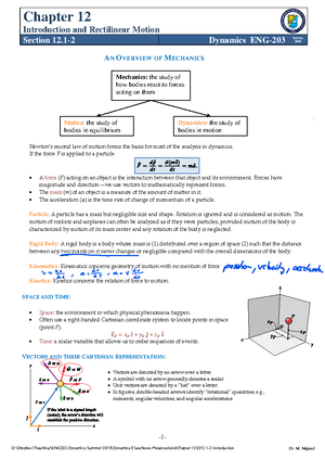 Formula Sheetdyna - Fundamental Equations of Dynamics KINEMATICS ...