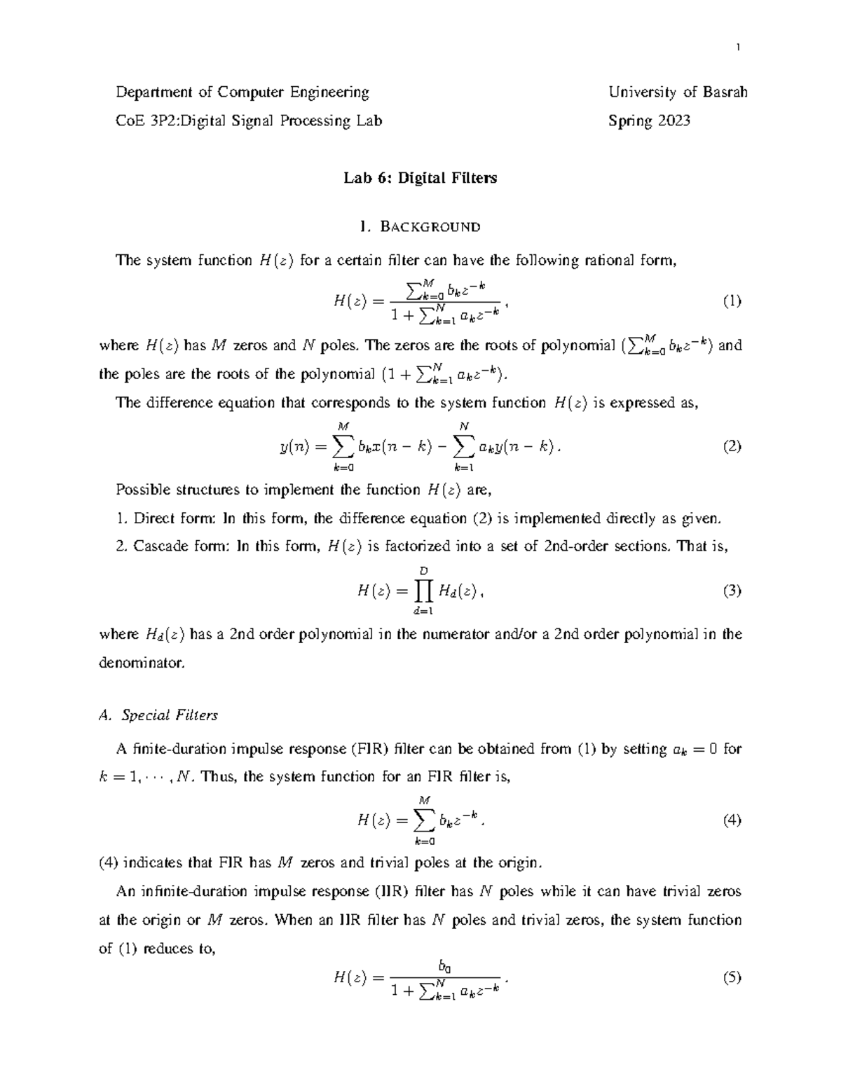 Lab 6 - IT IS FOR COMPUTER ENGINTEEING - 1 Department of Computer ...