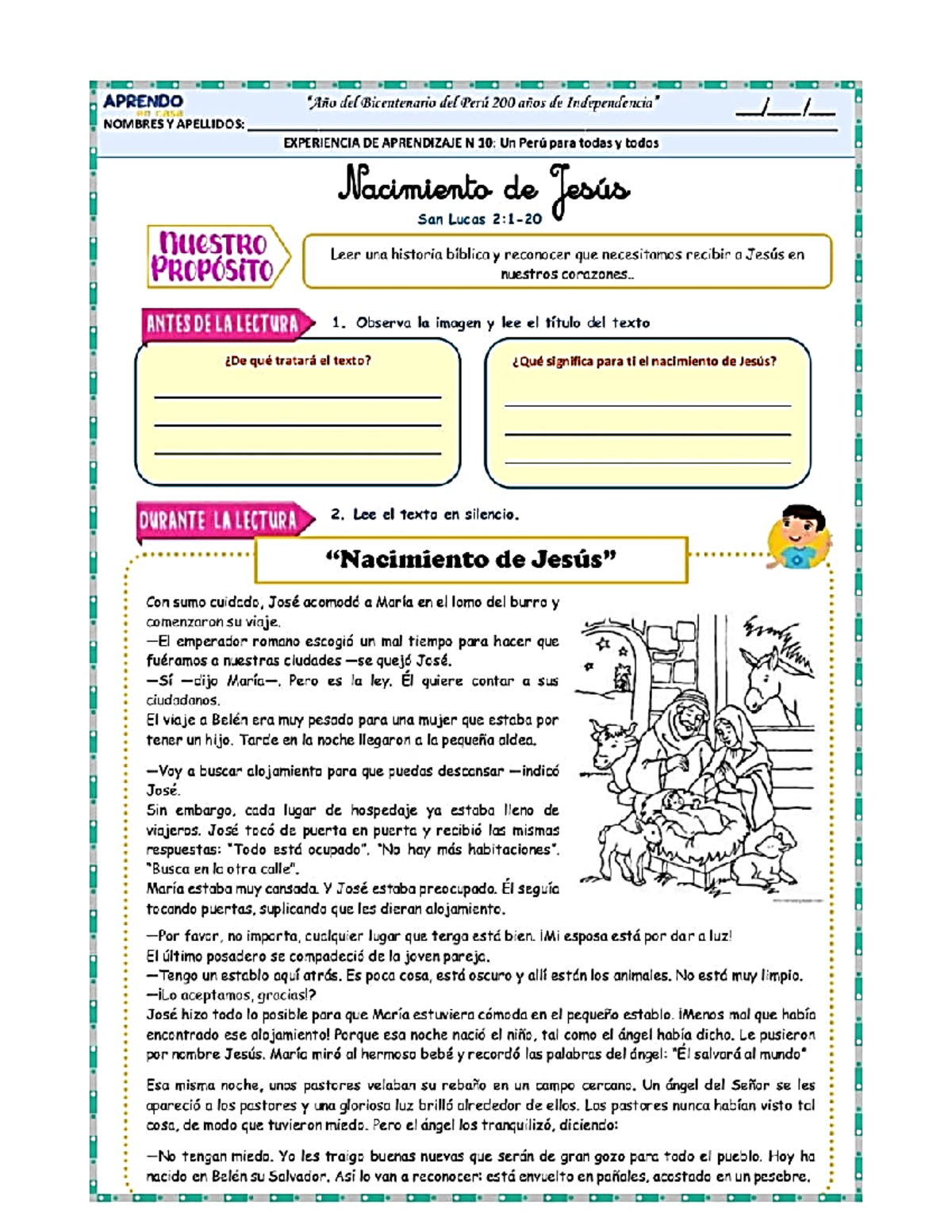 Ficha Nacimiento DE Jesus - tarea desconocida - Studocu