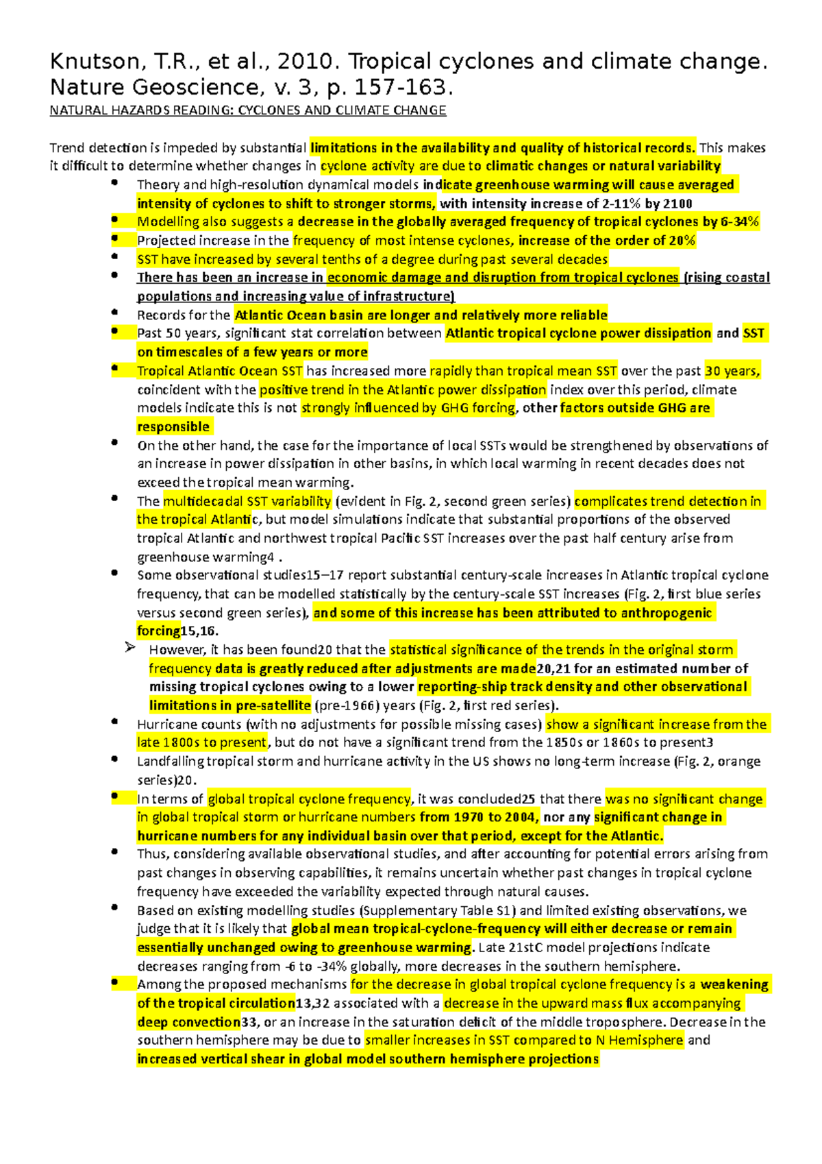 Knutson Cyclones and Climate - Knutson, T., et al., 2010. Tropical ...