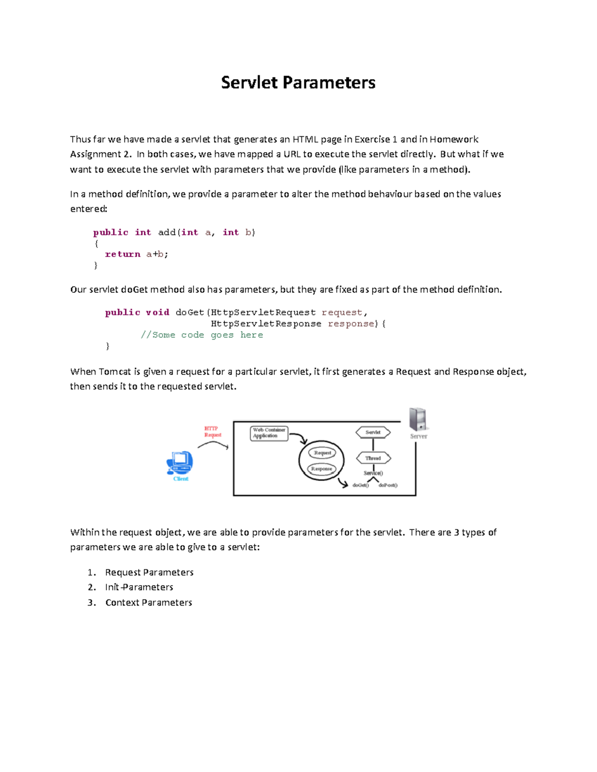 Servlet Parameters Jonathan Penava Servlet Parameters Thus Far We Have Made A Servlet That