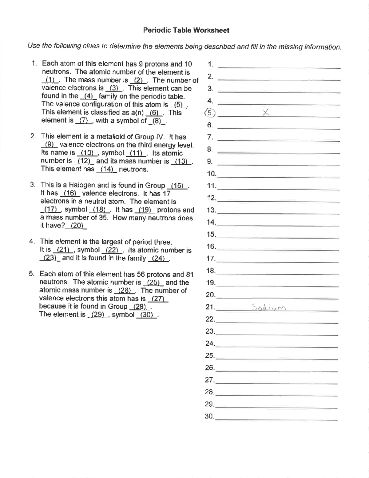 Periodic Table Worksheet Bp 723 Capital Studocu