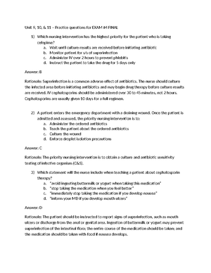 Unit 1 Practice Questions - NUR 210 / Pharmacology Exam #1 Review Unit ...