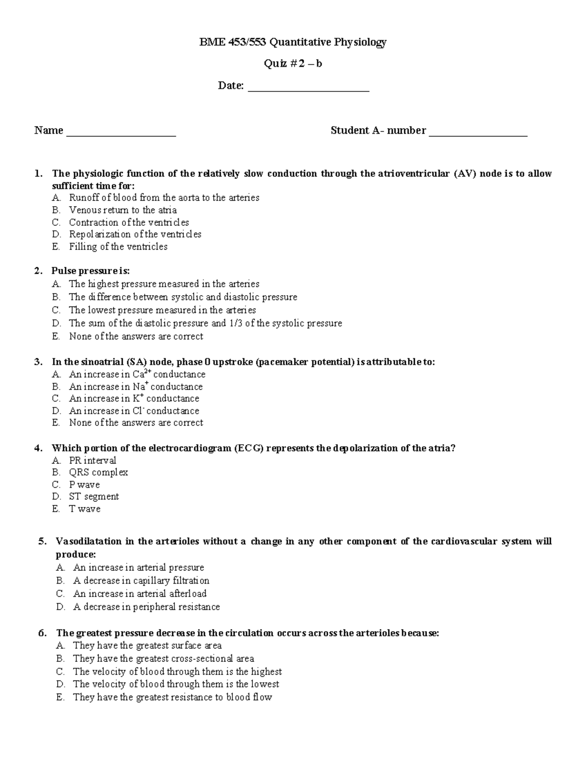 Quiz 2b - quiz 2b solutions and questions - BME 453/553 Quantitative ...