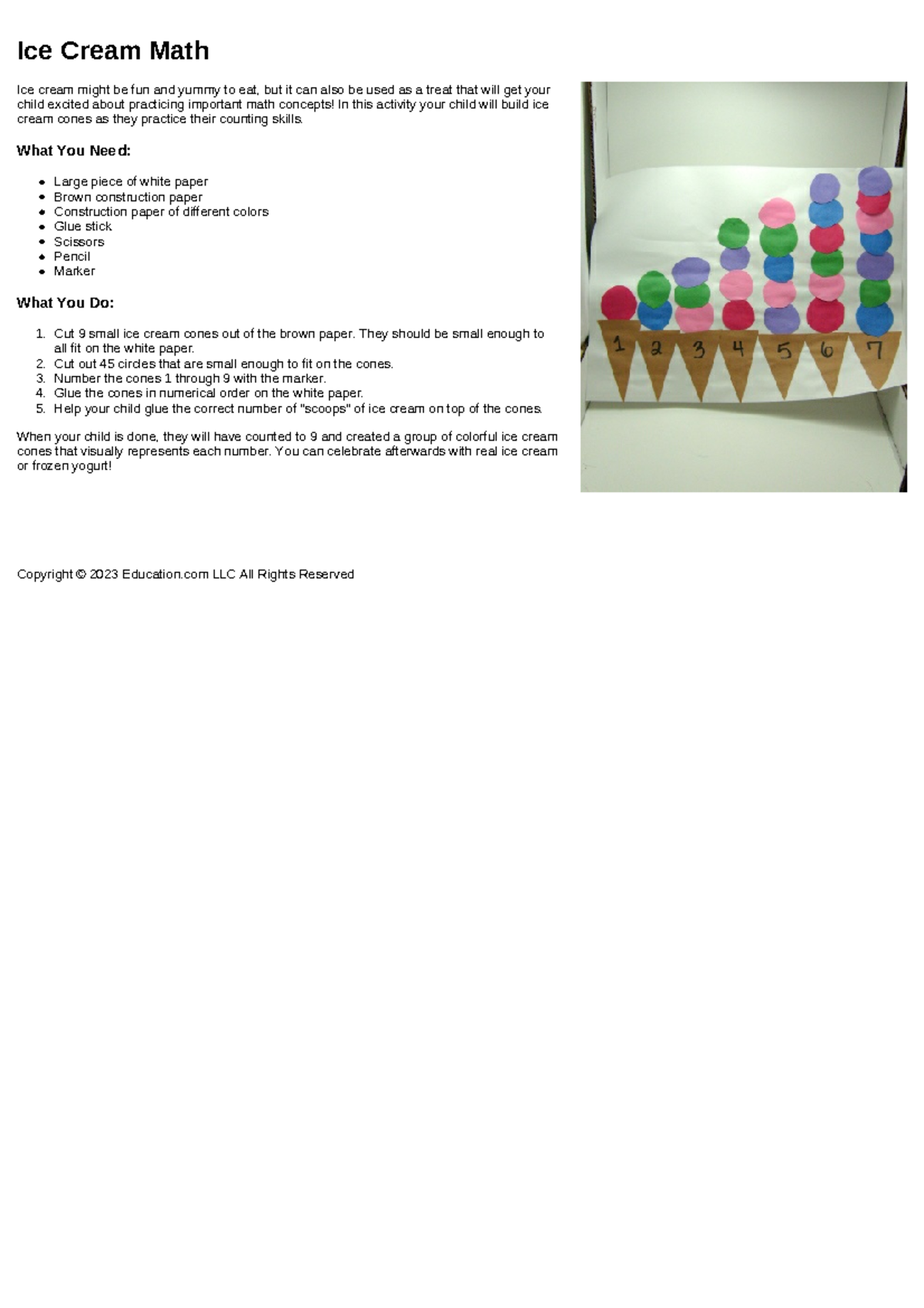 Ice-cream-math - ...... - Ice Cream Math Ice cream might be fun and ...
