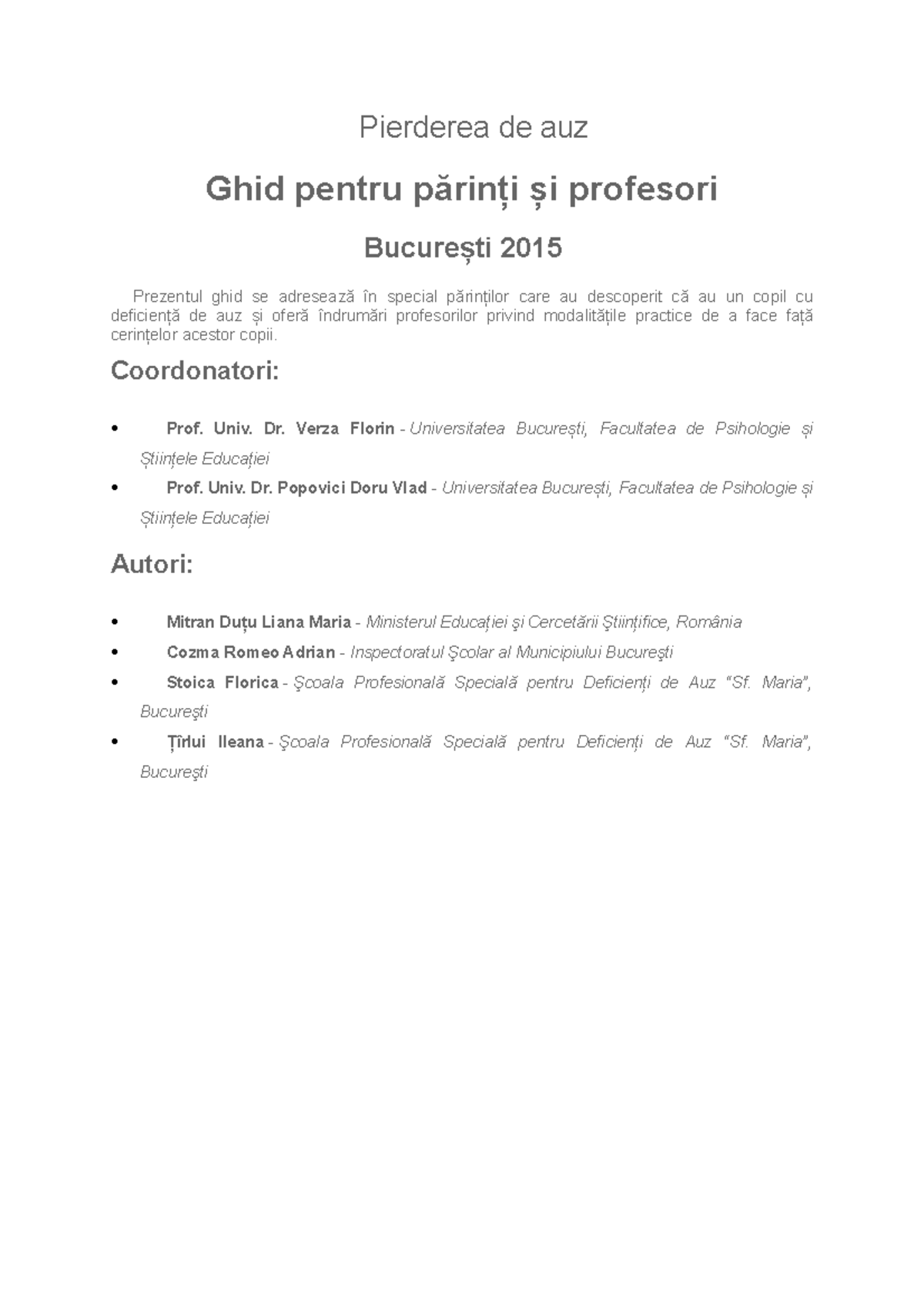 Ghid-deficienta de auz - Pierderea de auz Ghid pentru părinți și ...