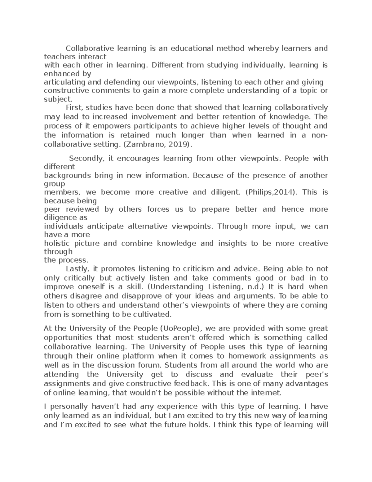 Collaborative learning- university of education strategies ...