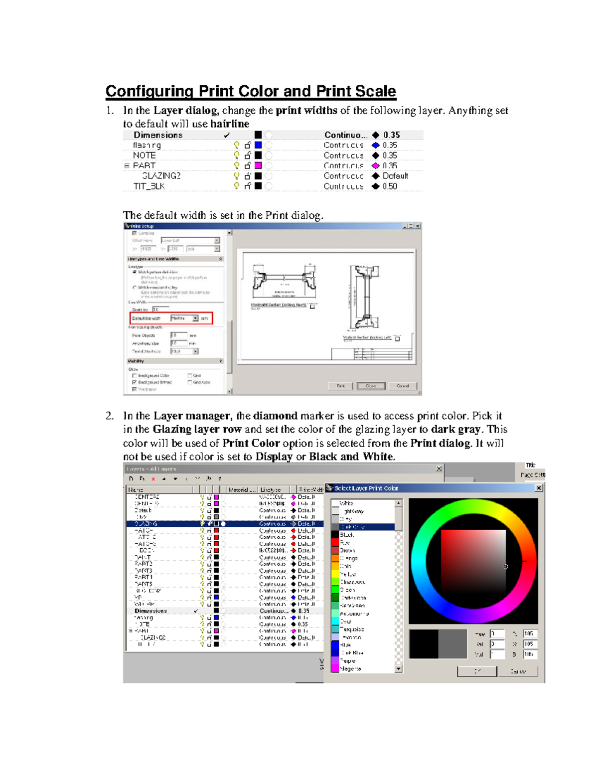 Layout Ex-7 - Configuring Print Color and Print Scale In the Layer ...