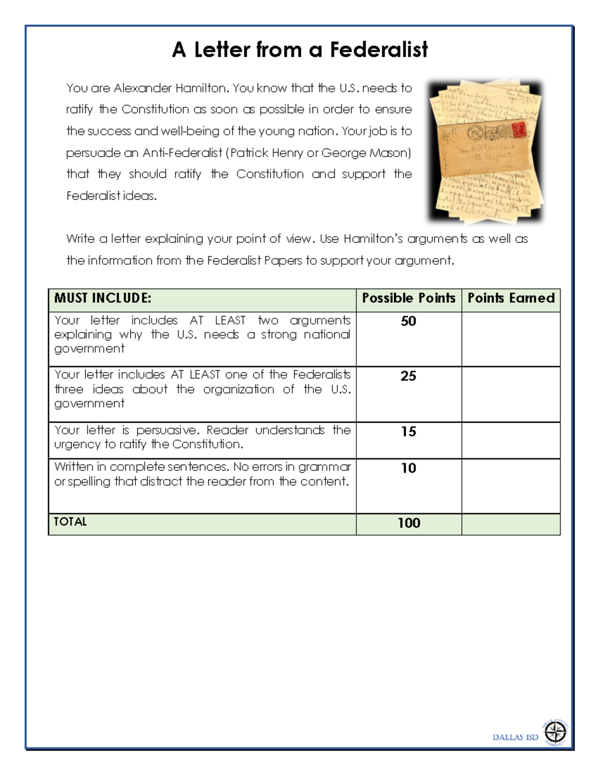 Aa Darius Winston - A Letter to a Federalists - A Letter from a ...