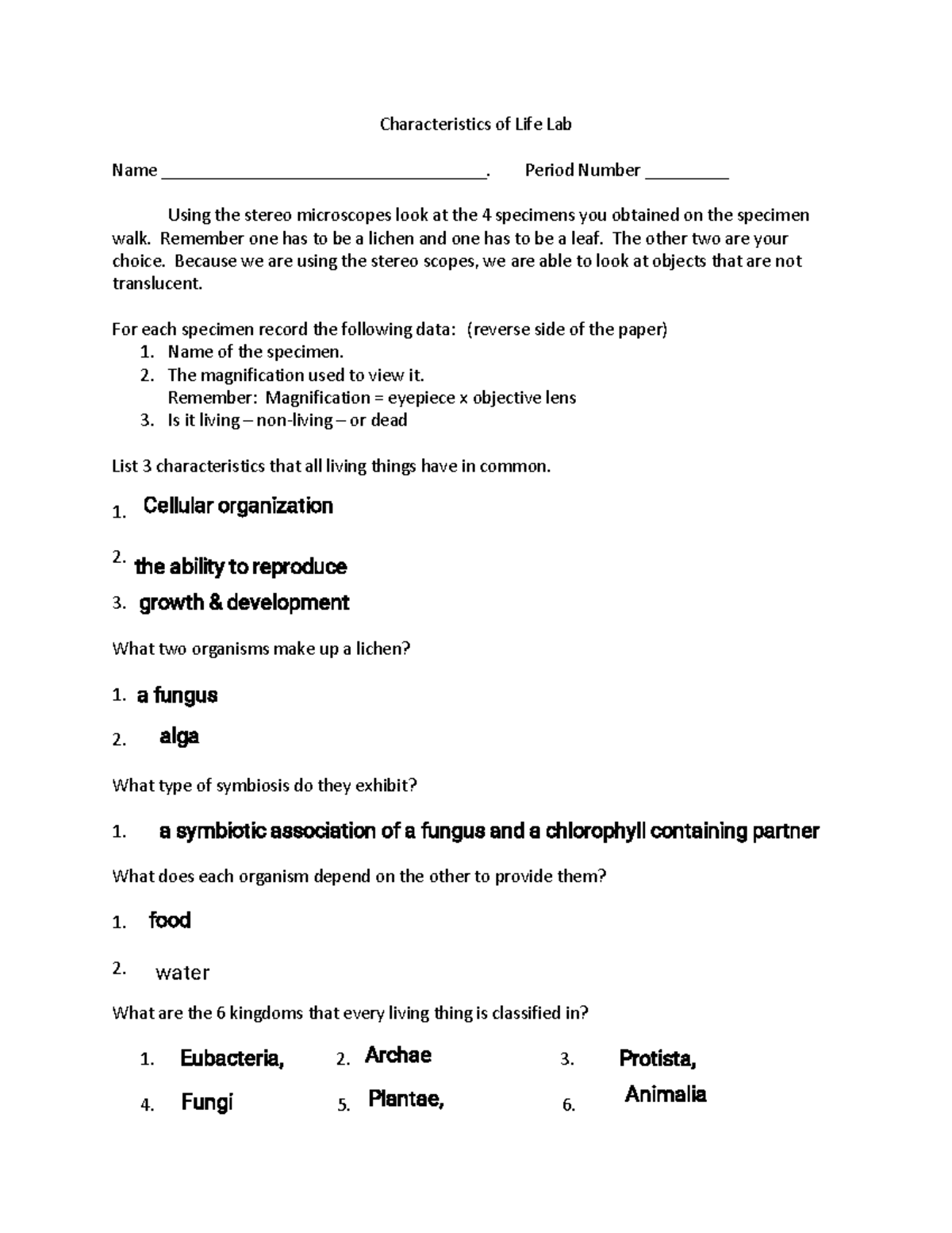 Kami Export - Angel Martinez Carranza - Characteristics of Life Lab ...