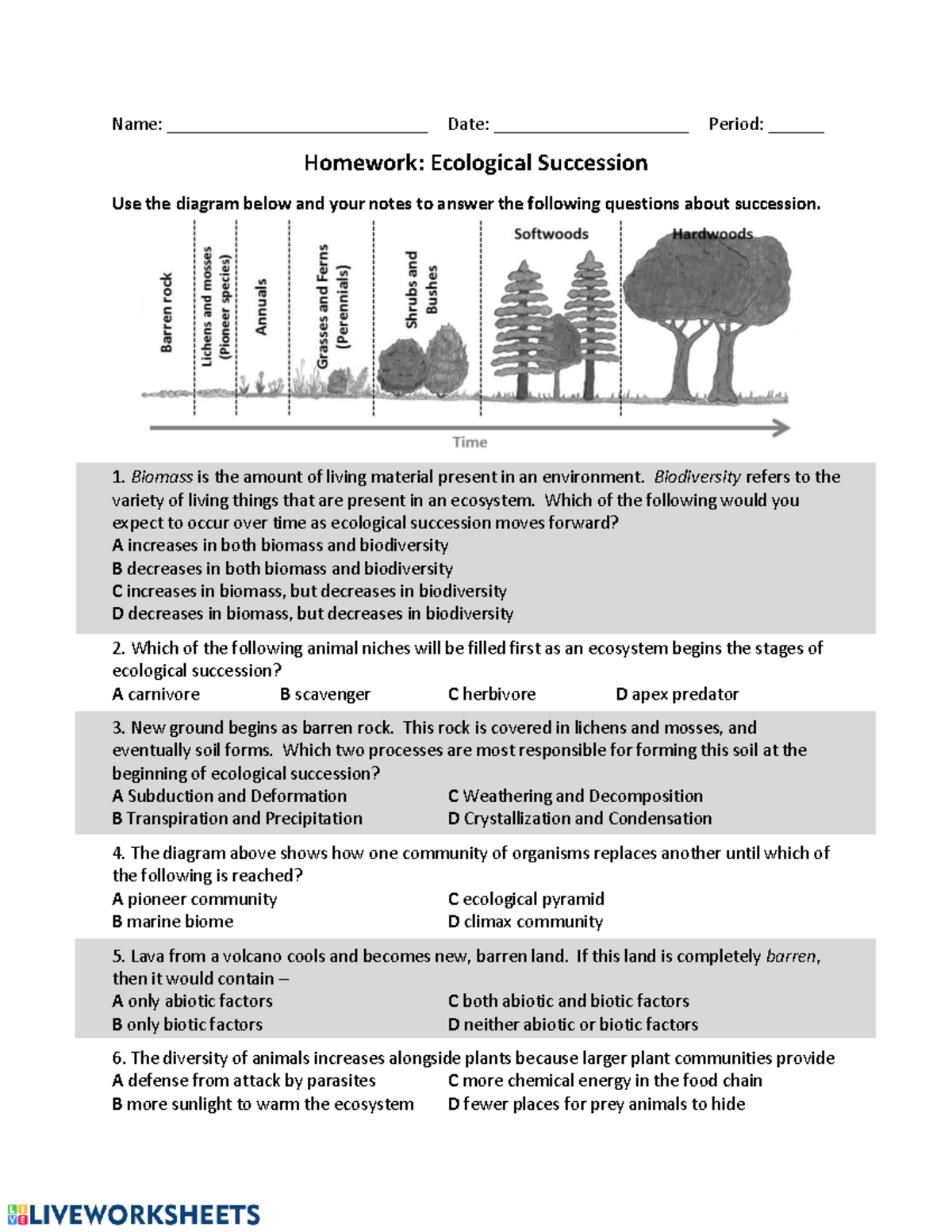 Succession 2 - Have students complete after notes and practice - Name