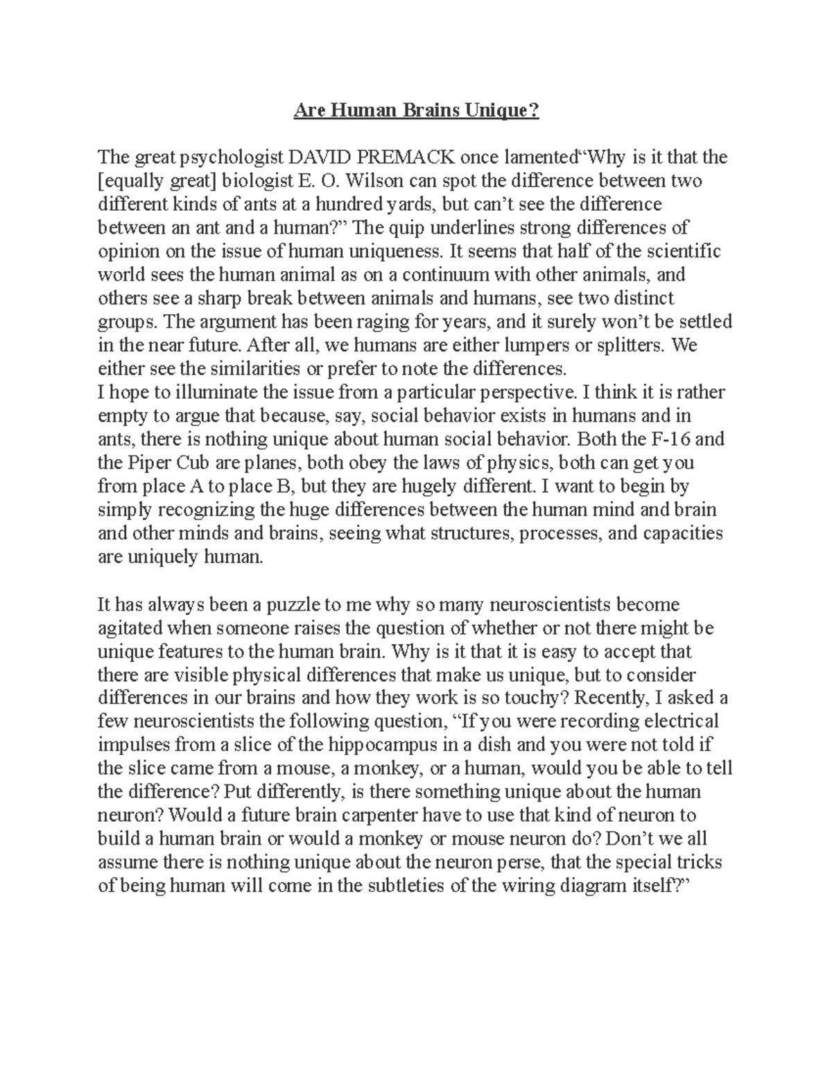 Inbound 8383415878178108171 - Are Human Brains Unique? The great ...