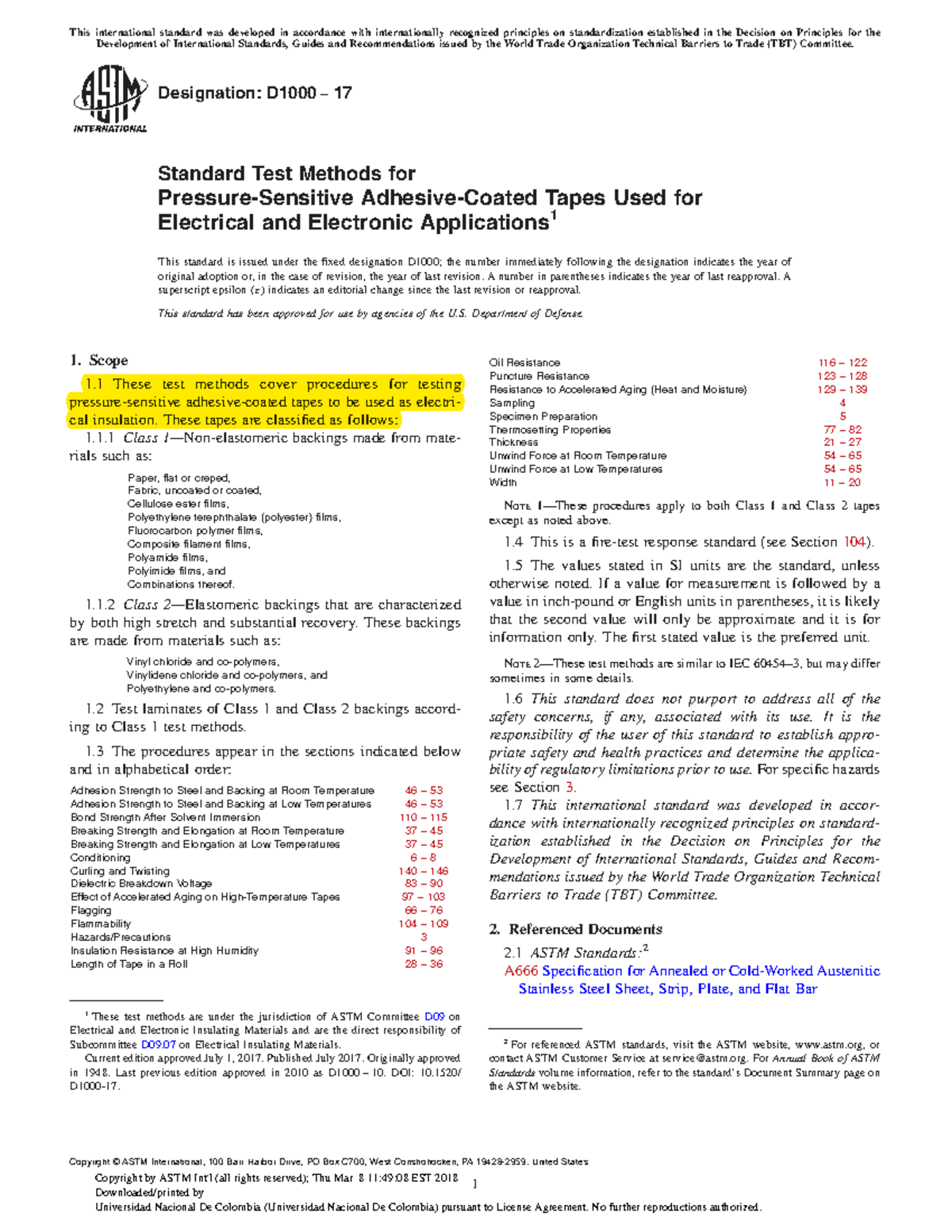 ASTM D1000-17 - Saludos - Designation: D1000 − 17 Standard Test Methods ...