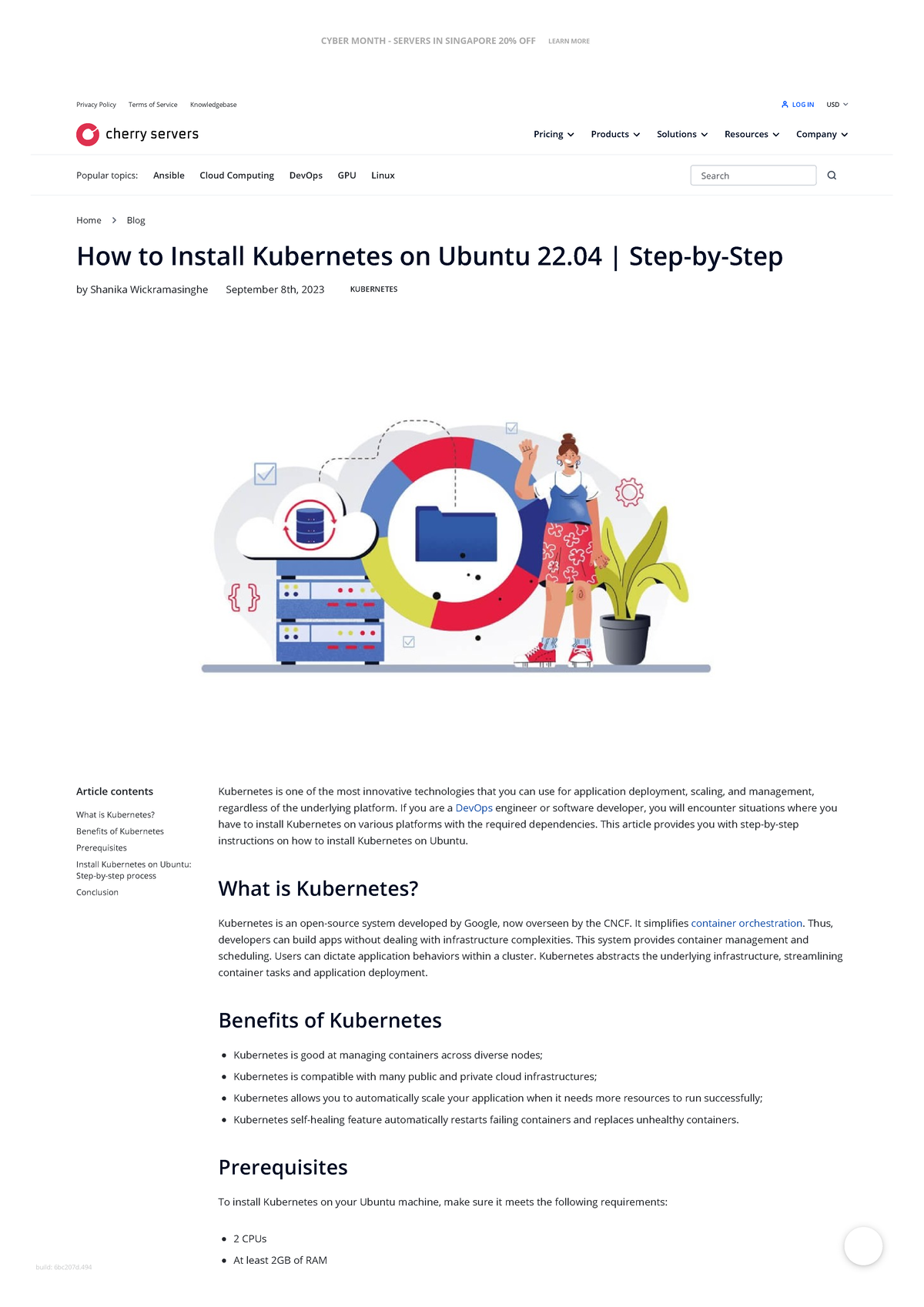 How To Install Kubernetes On Ubuntu 2204 Cherry Servers Kubernetes Is One Of The Most