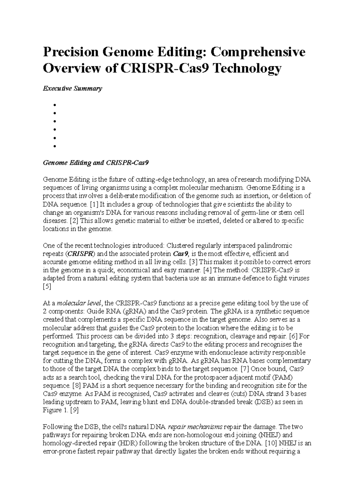 Genome Editing and Crispr - Precision Genome Editing: Comprehensive ...