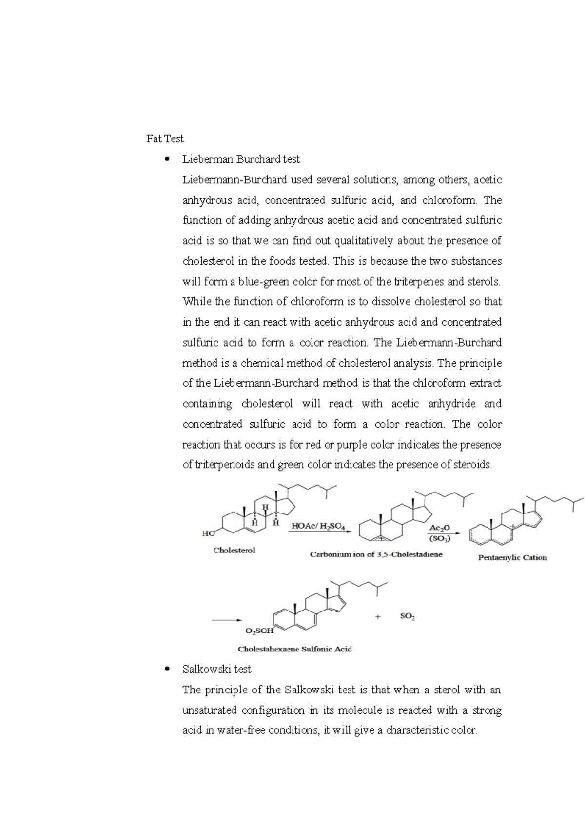 Rate constant for the reaction - Fat Test Lieberman Burchard test ...