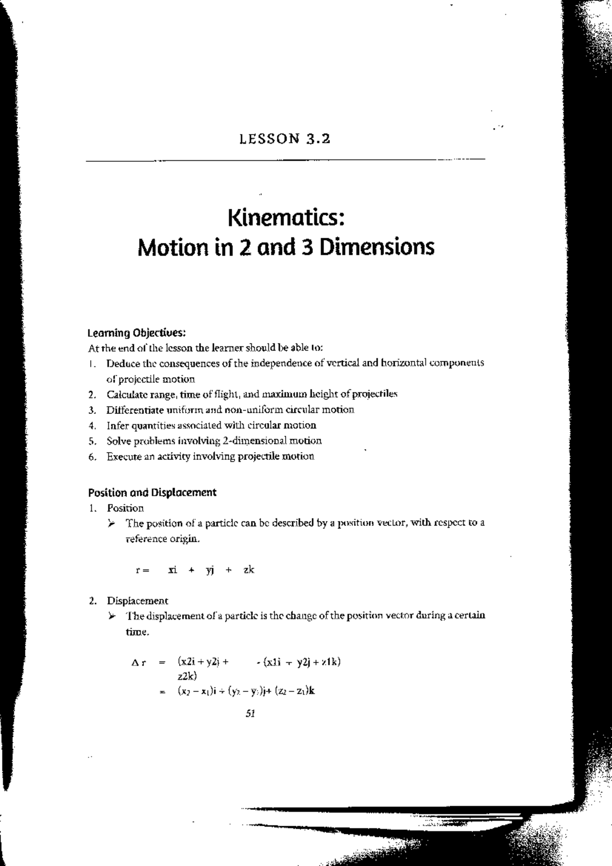 General Physics 1 Lesson 3 - Civil engineer - Studocu
