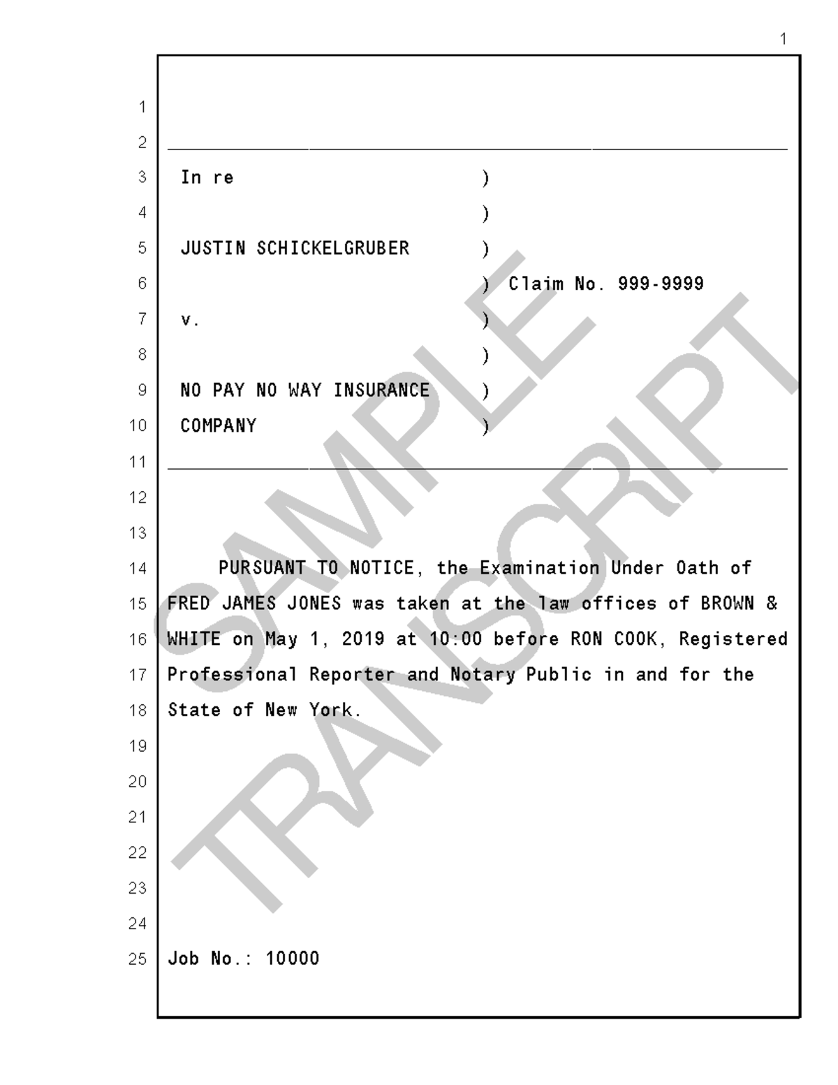 Excerpt of Transcript Document Example - 1 2 3 4 5 6 7 8 9 10 11 12 13 ...