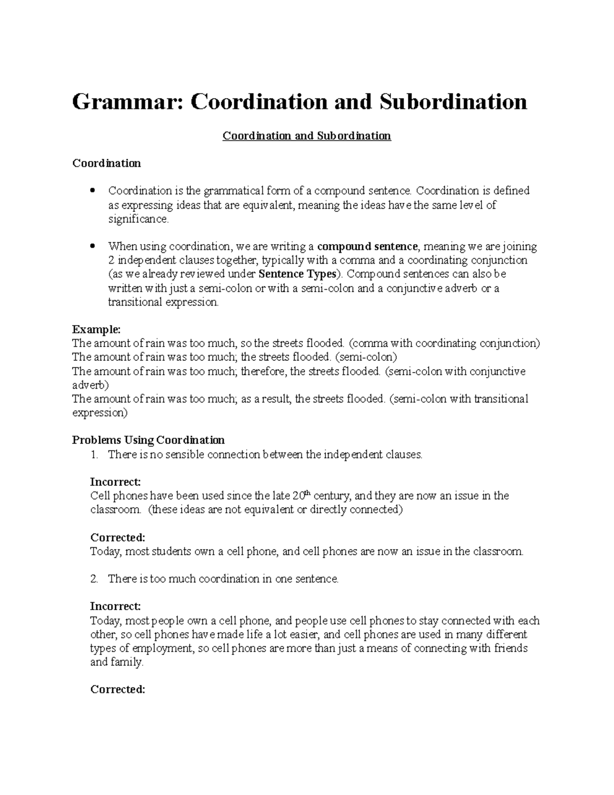 Grammar - Lecture notes 3 - ENGL 1090 - Memorial University - Studocu
