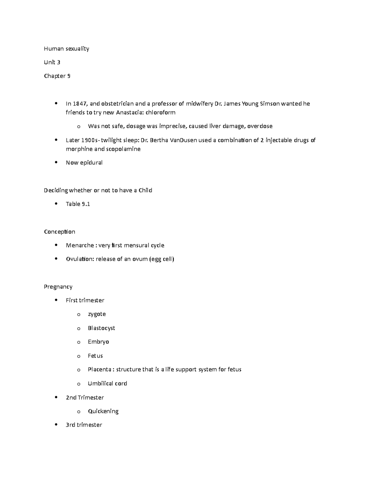 Human Sexuality Unit 3 Human Sexuality Unit 3 Chapter 9 In 1847 And