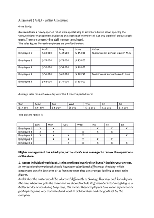 Finance Assessment 2 - Part A – Written or Oral Questions You are the ...
