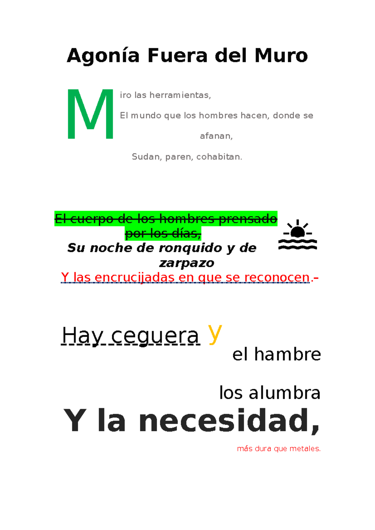 Agonía Fuera del Muro - Agonía Fuera del Muro iro las herramientas, El ...