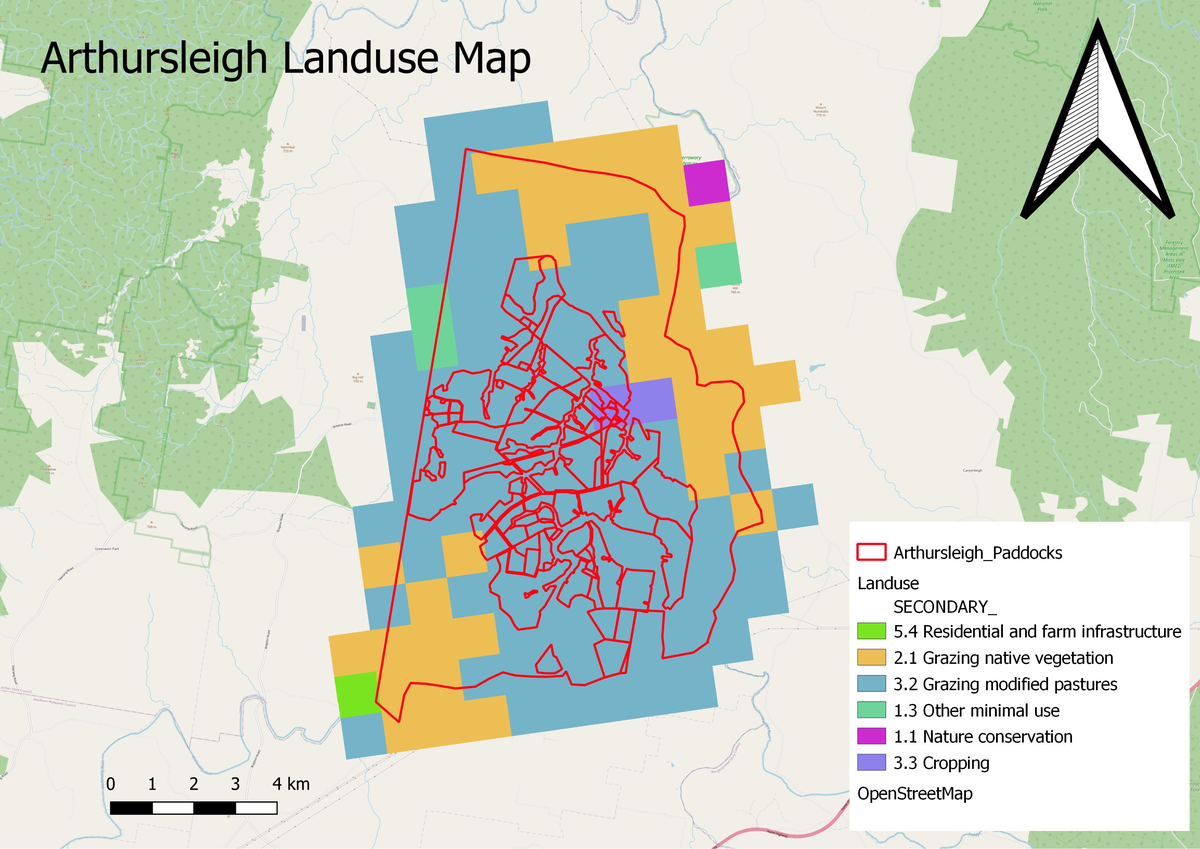 Arthursleigh Landuse map - ENVI1003 - Studocu