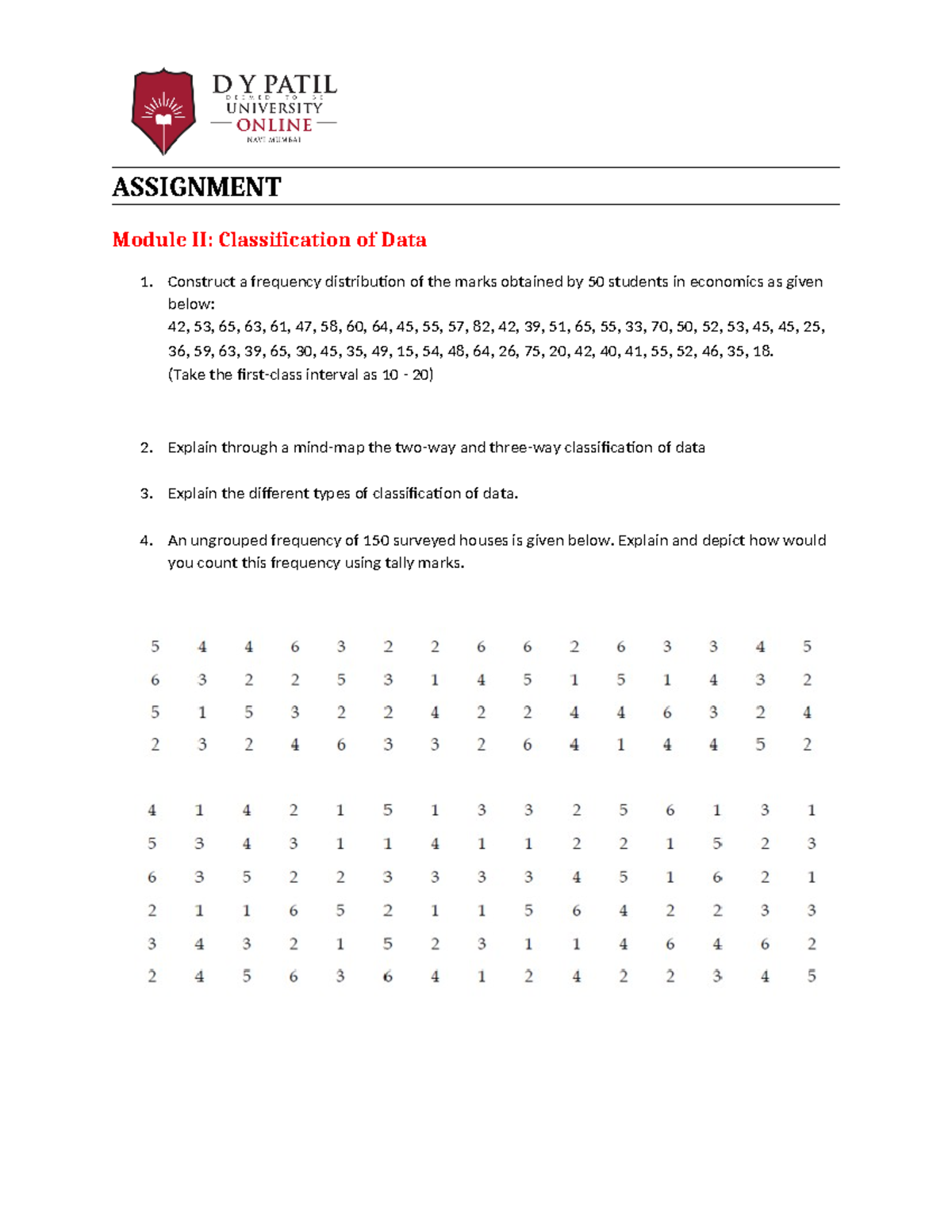 Unit 2 Assignclassification Of Data Assignment Module Ii Classification Of Data 1