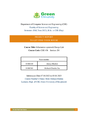 project report on visualization of sorting algorithm - Green University of Bangladesh Department ...